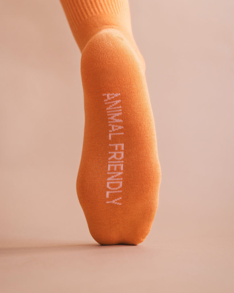 Orange Organic Cotton Socks – Vegan & Stylish – NAE Vegan Shoes