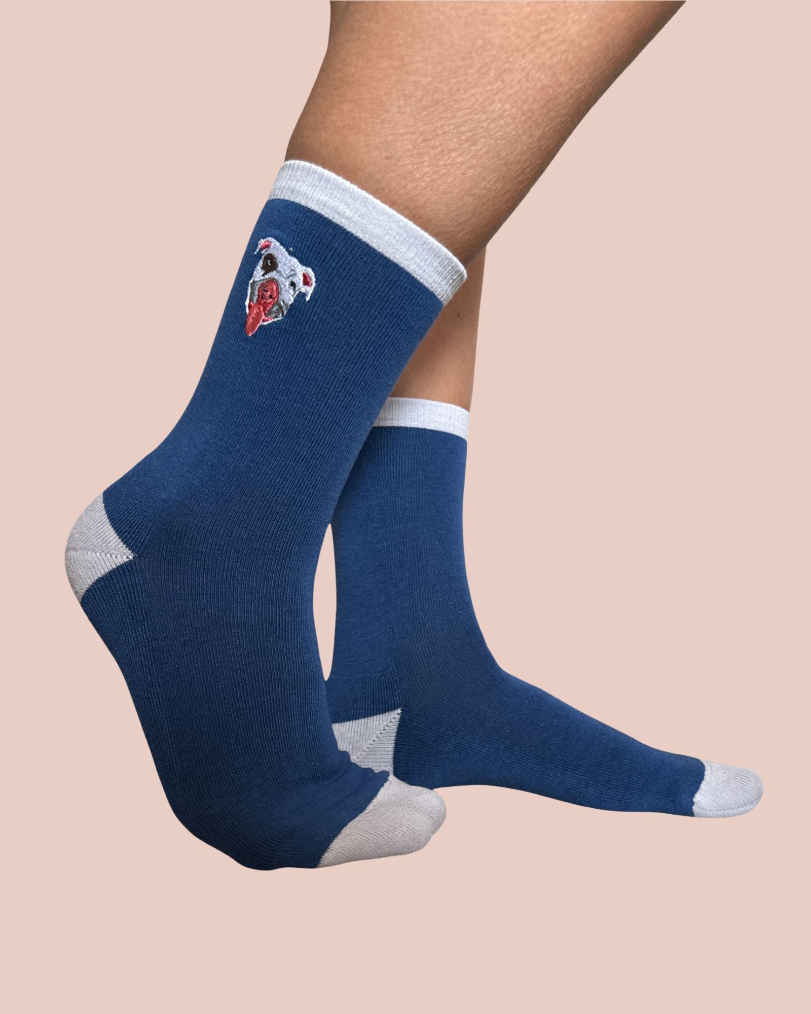 Blue Doggie Socks – Organic Cotton Pitbull Socks Made in Portugal | NAE ...